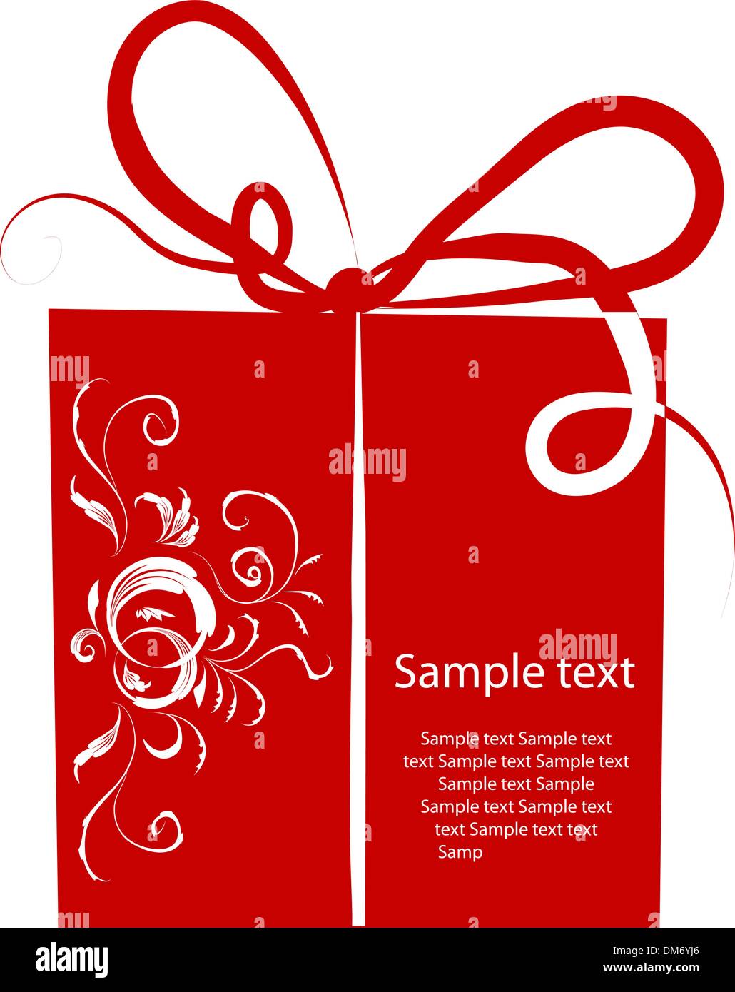 Gift box shape red Stock Vector Images - Alamy