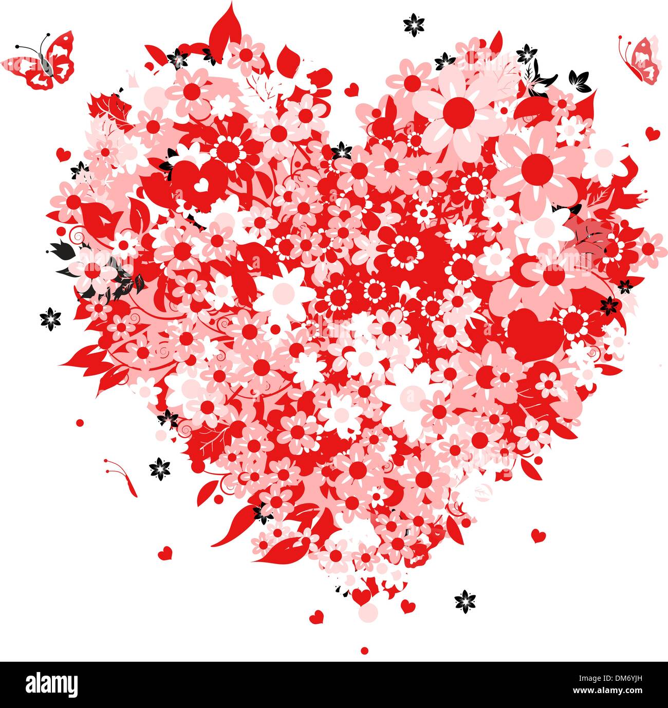 Floral heart shape for your design Stock Vector Image & Art - Alamy
