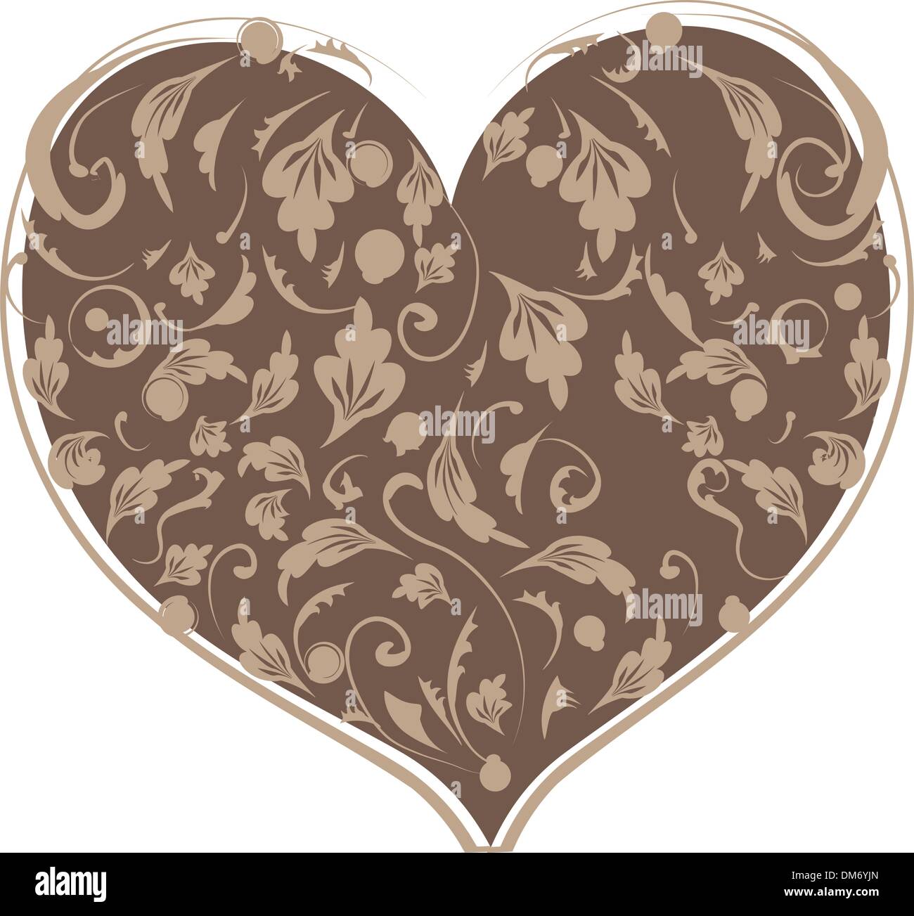 Floral heart shape for your design Stock Vector Image & Art - Alamy