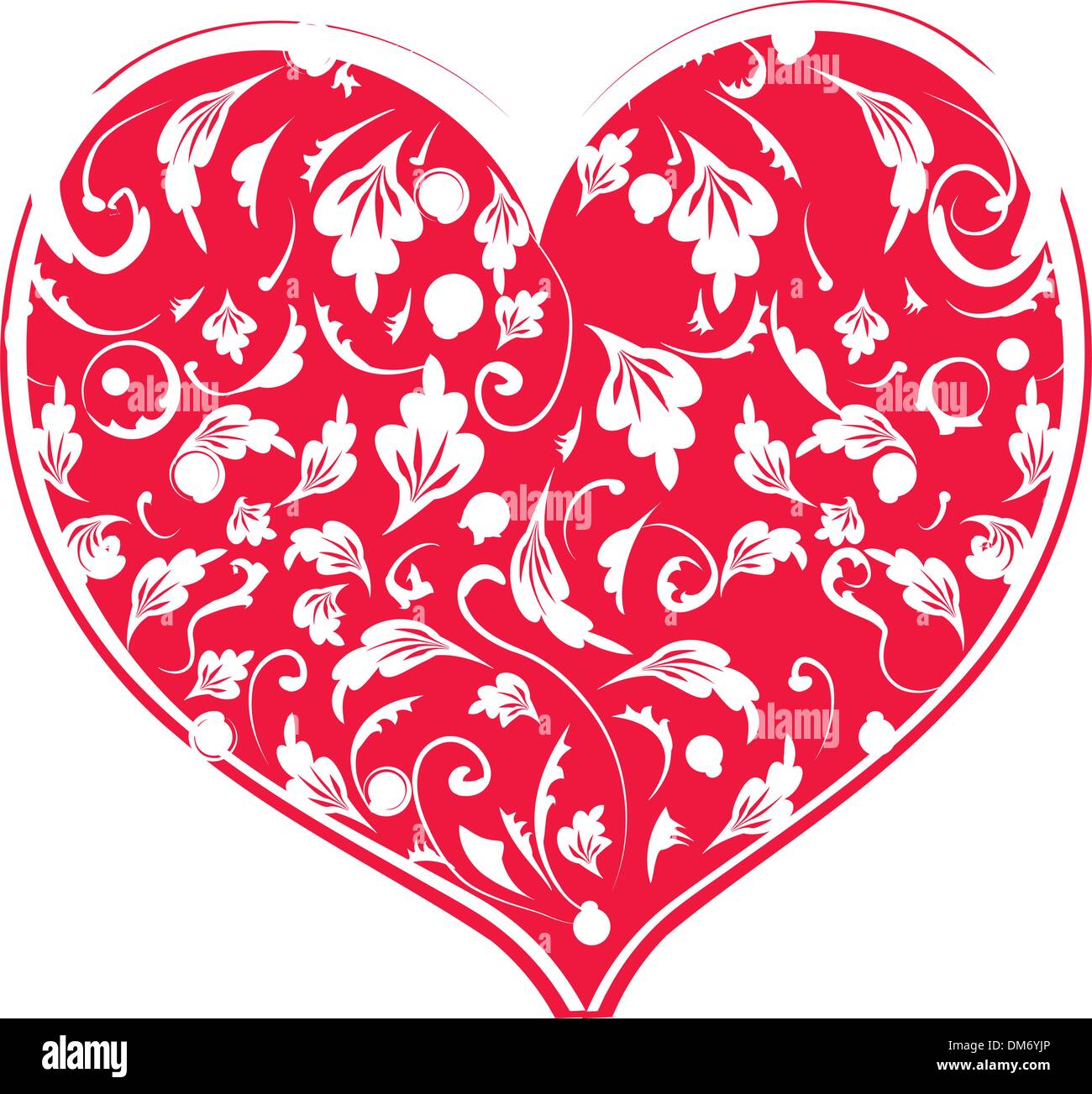 Floral heart shape for your design Stock Vector Image & Art - Alamy