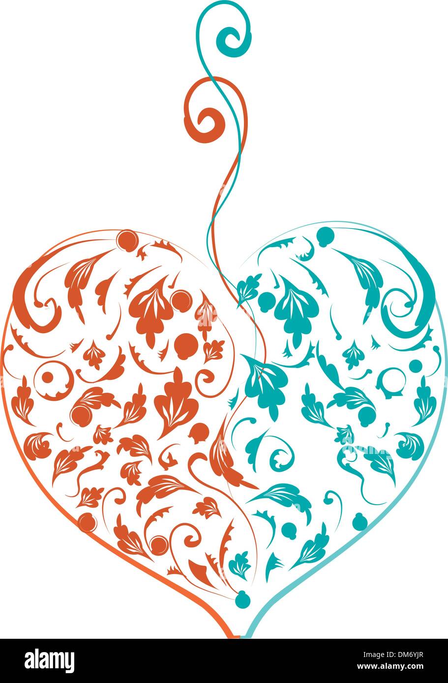 Floral heart shape for your design Stock Vector Image & Art - Alamy