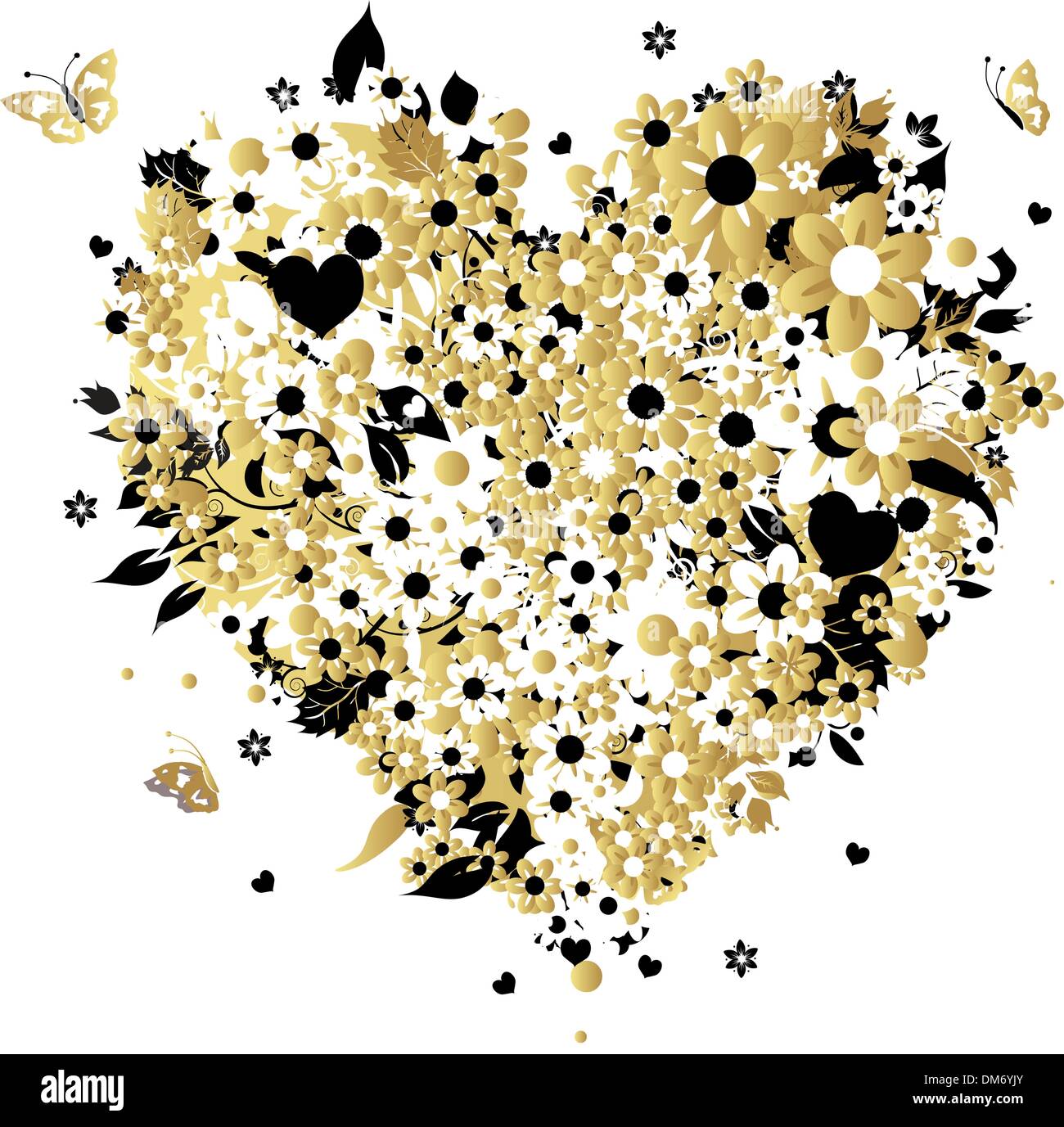 Floral heart shape for your design Stock Vector Image & Art - Alamy