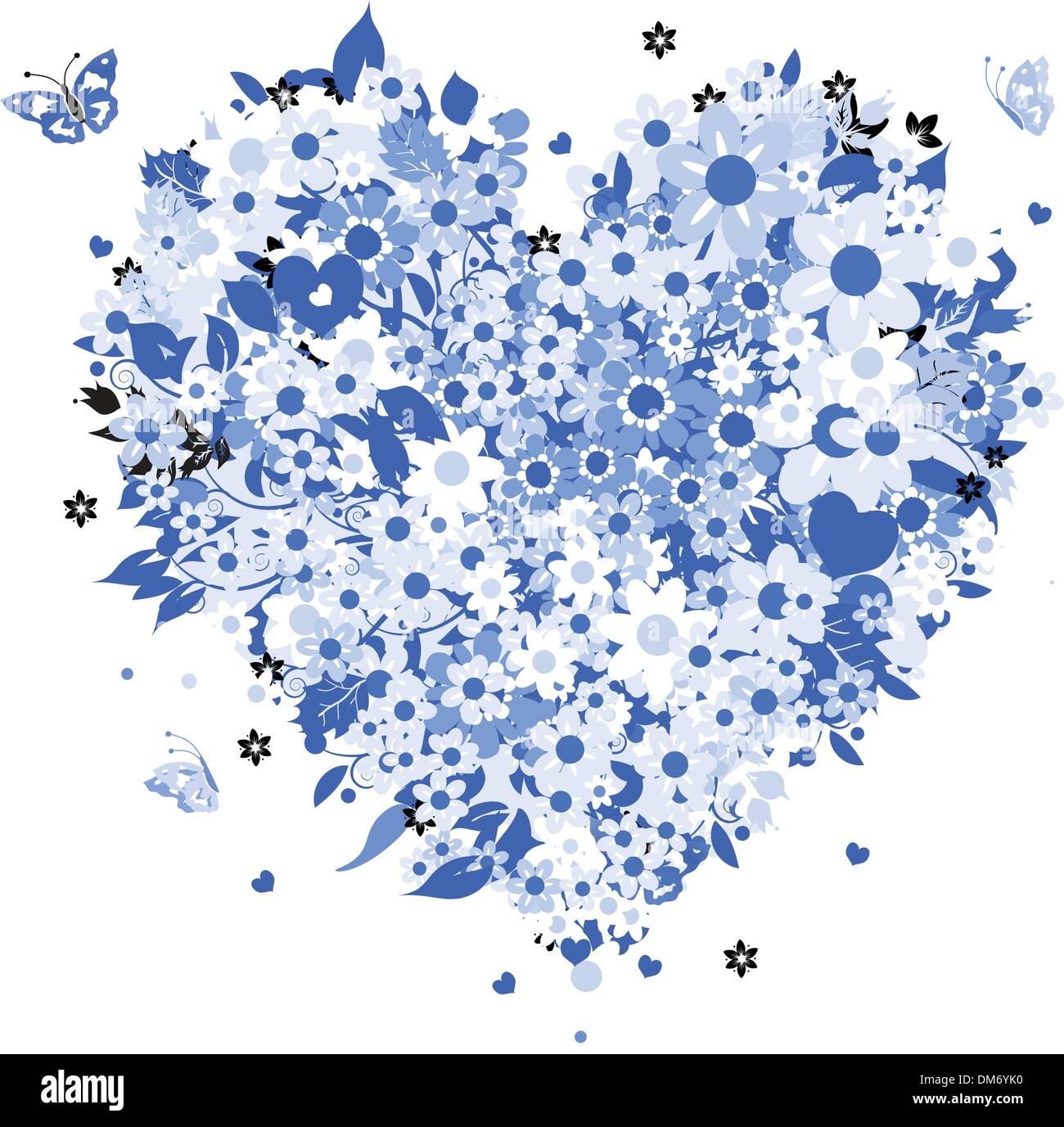 Floral heart shape for your design Stock Vector Image & Art - Alamy