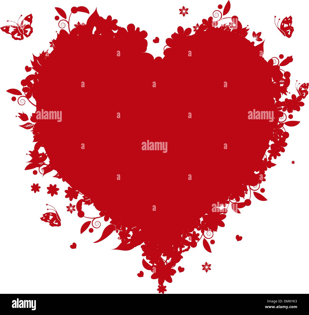 Floral heart shape for your design Stock Vector Image & Art - Alamy