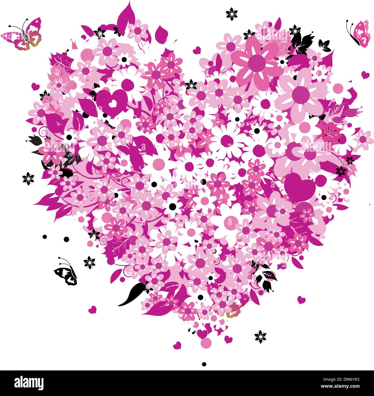 Floral heart shape for your design Stock Vector Image & Art - Alamy
