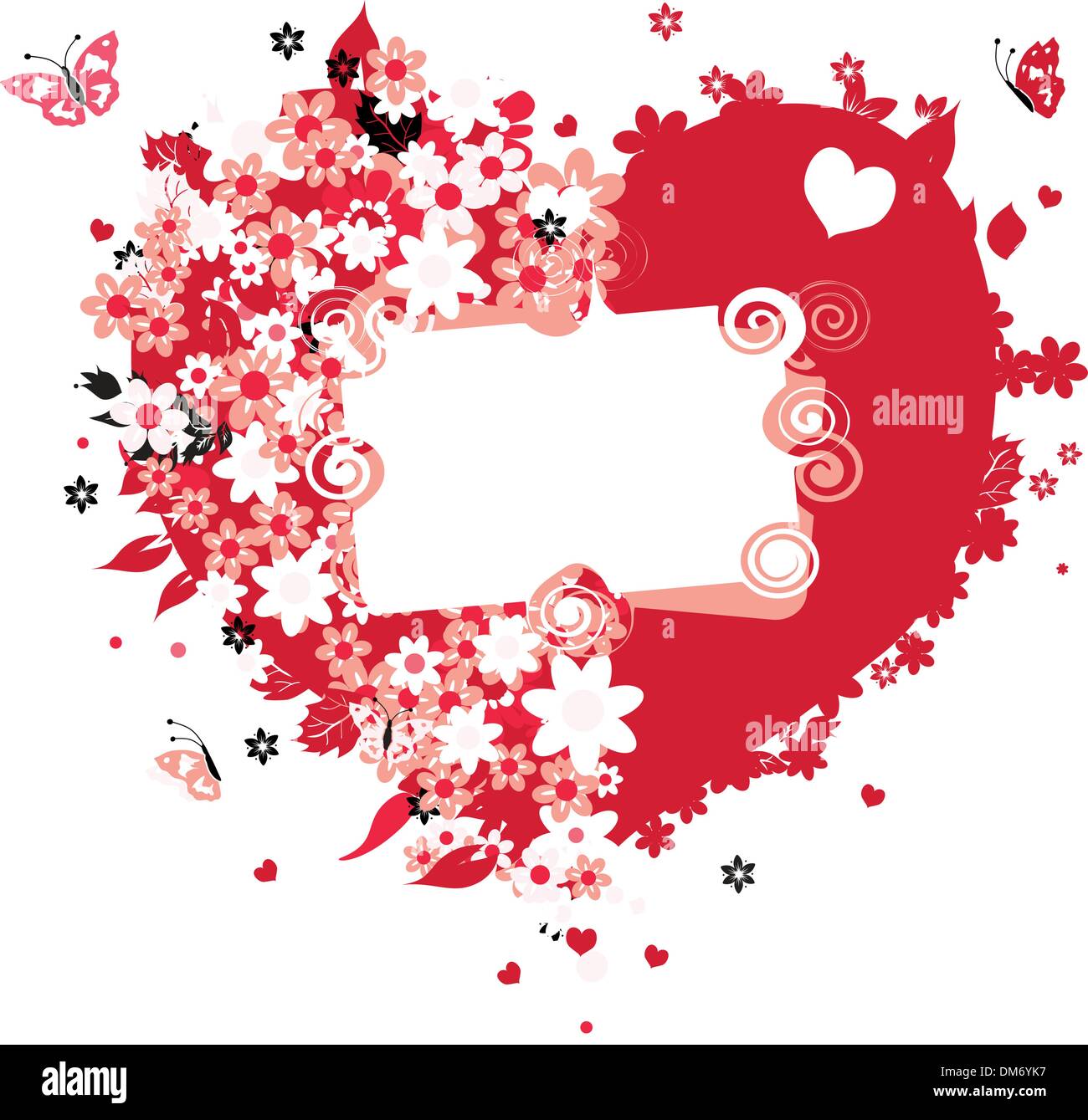 Floral heart shape for your design Stock Vector Image & Art - Alamy