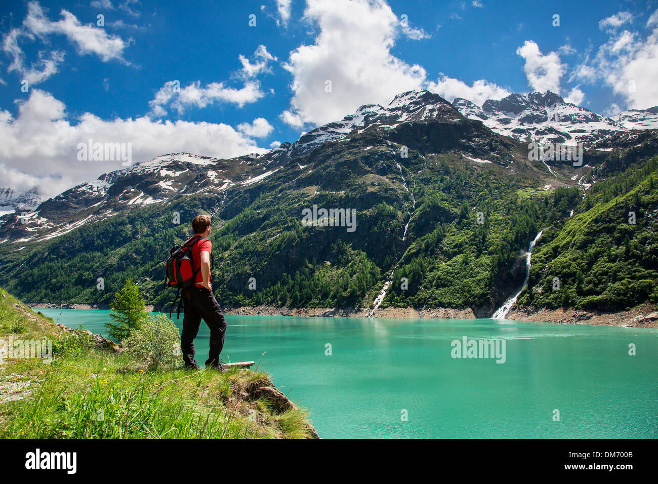 Italy, Valle d'aosta, Valpelline Valley, Walking at the Place Moulin ...
