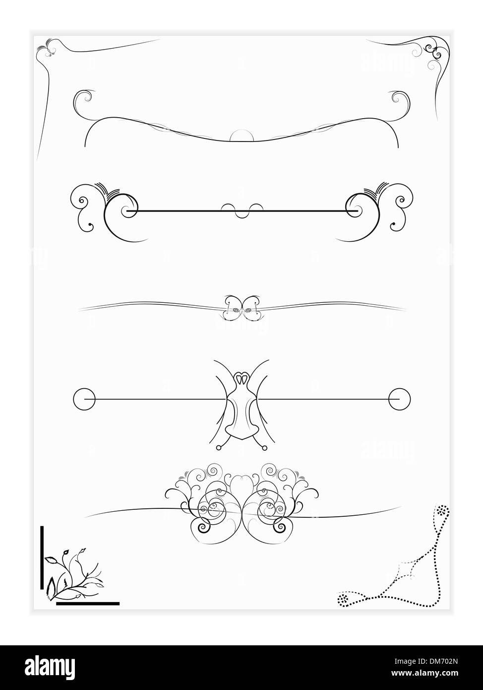 Frames decorative elements Cut Out Stock Images & Pictures - Alamy