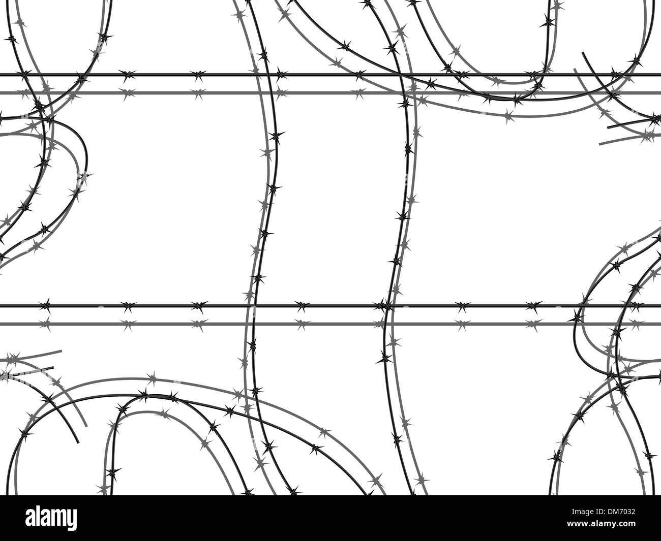 Barbed wire protection Stock Vector Images - Alamy