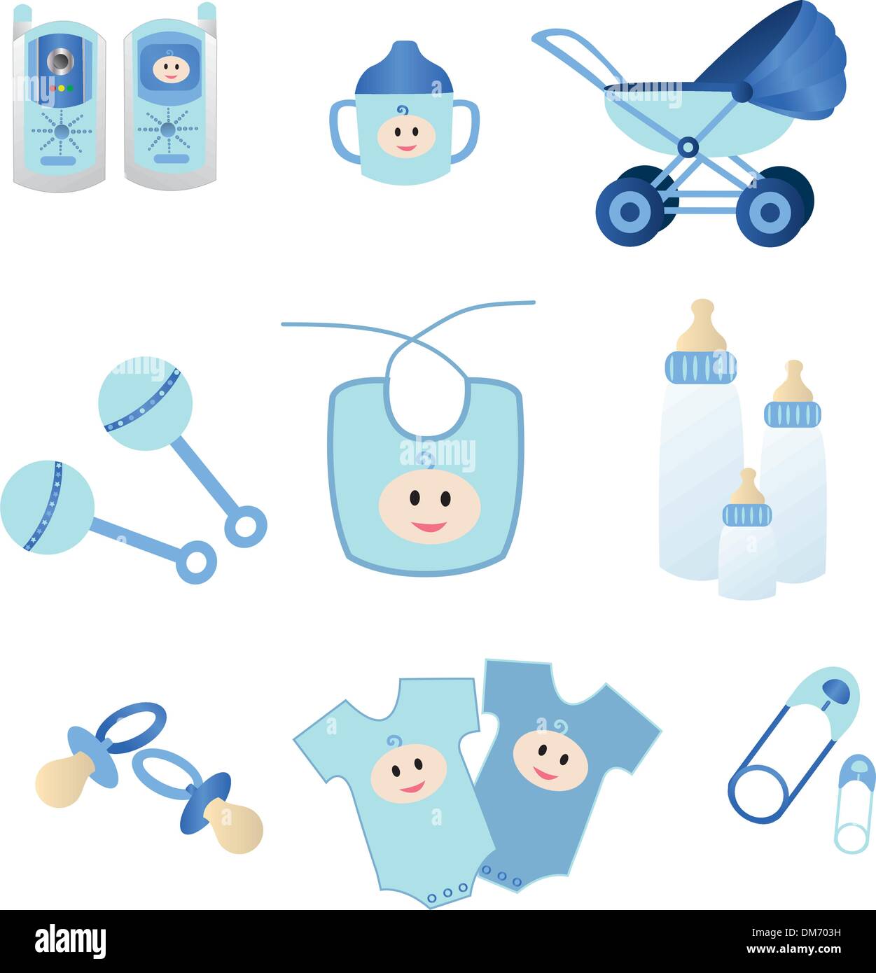 Blue Baby Icons Stock Vector Image & Art - Alamy