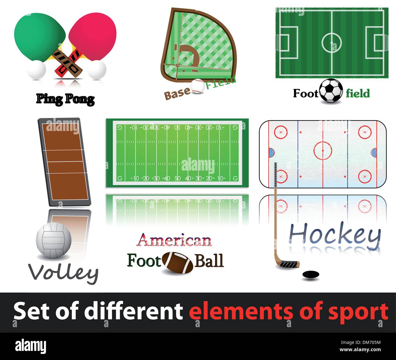 Set of elements of sport Stock Vector Image & Art - Alamy