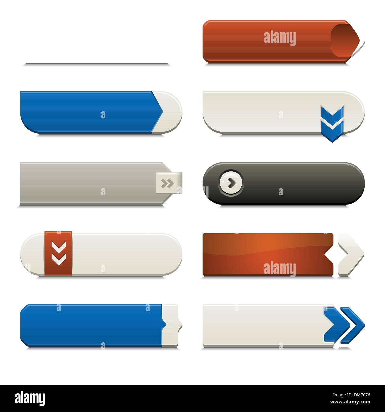 Flat Web Buttons Elements Stock Vector Image & Art - Alamy
