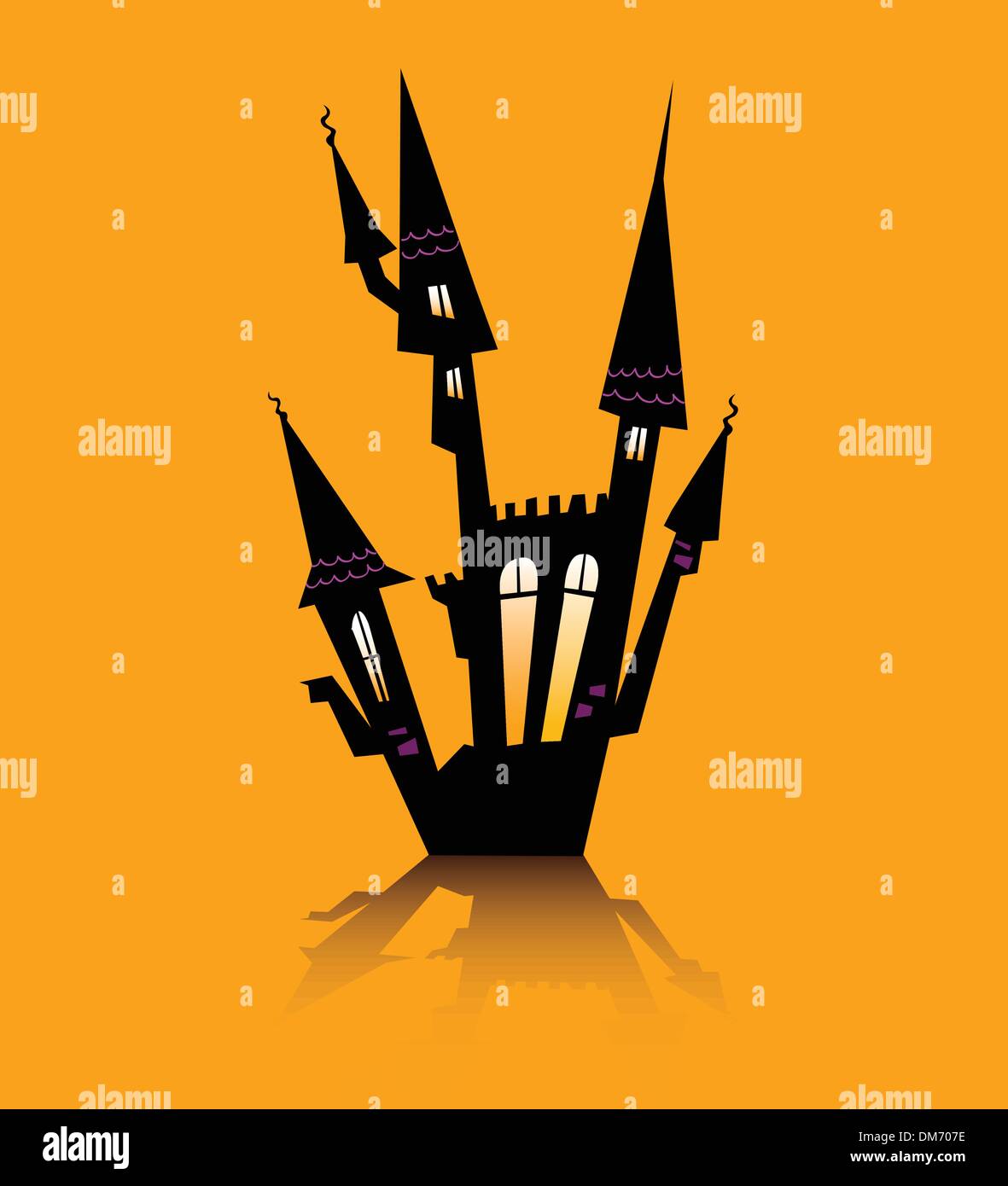 Haunted spooky castle icon Stock Vector Images - Alamy