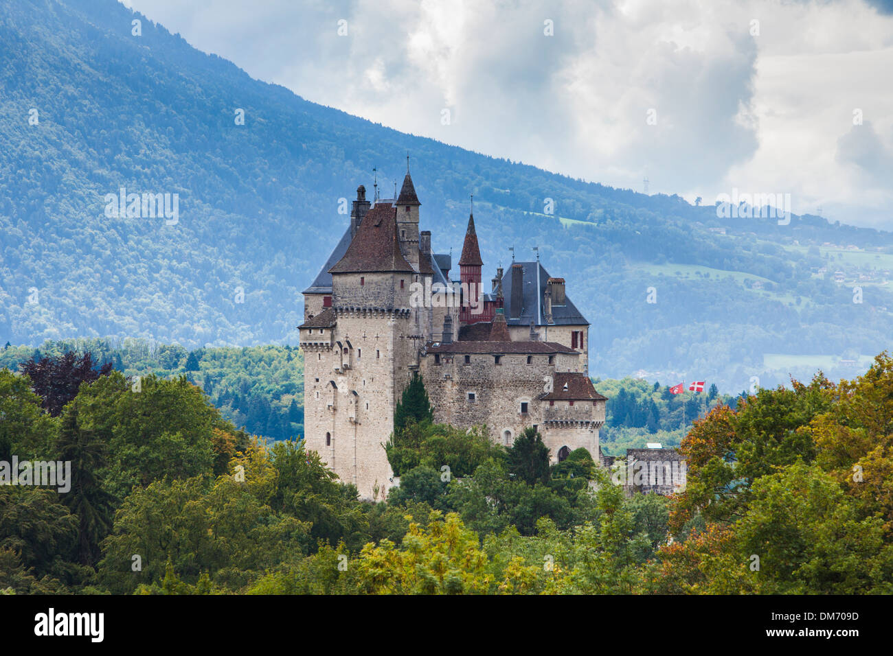 Chateau de Menthon above Lake Annecy, Annecy, France Stock Photo - Alamy
