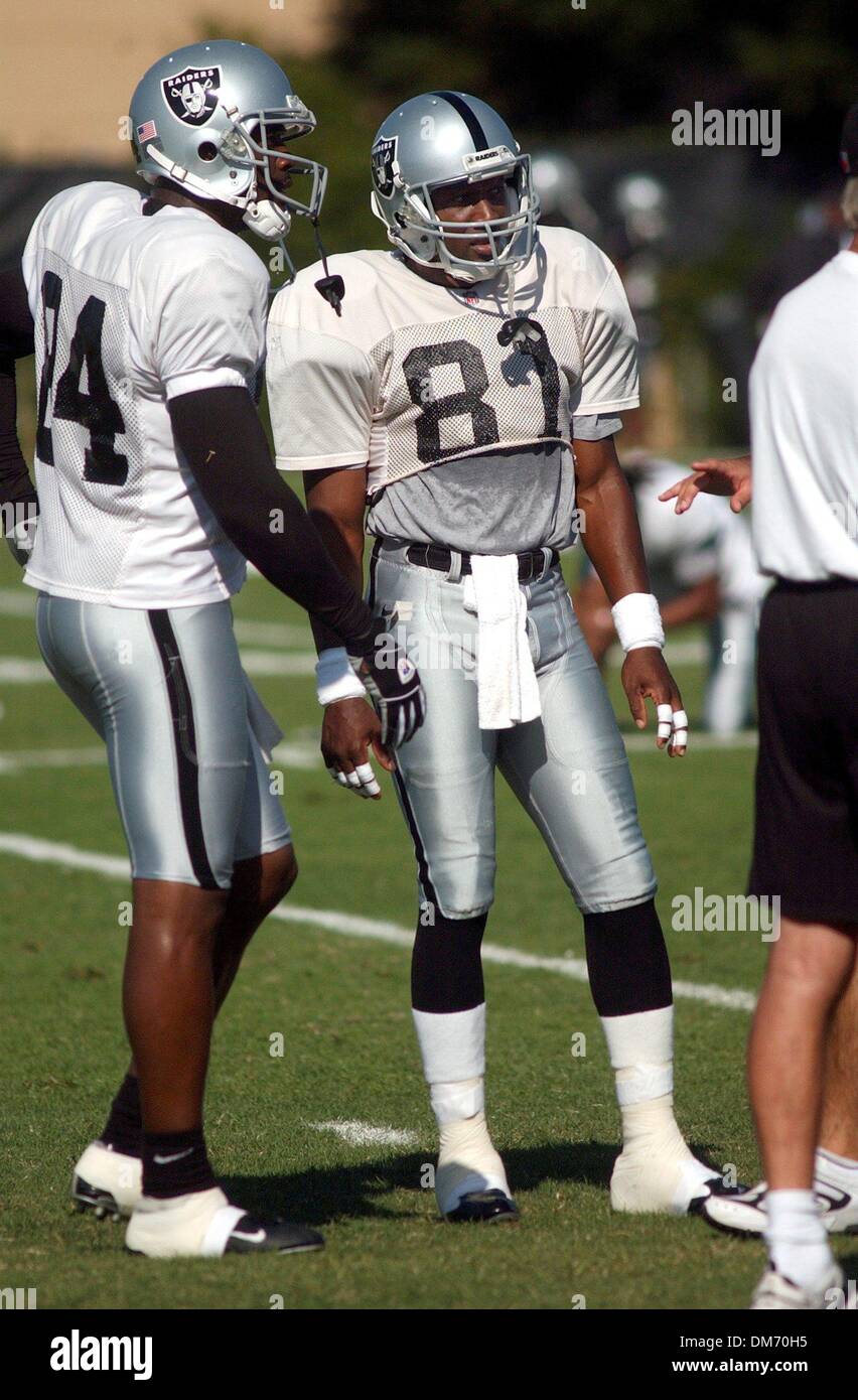 Jerry Porter, left, and Tim Brown both receivers with the Oakland ...