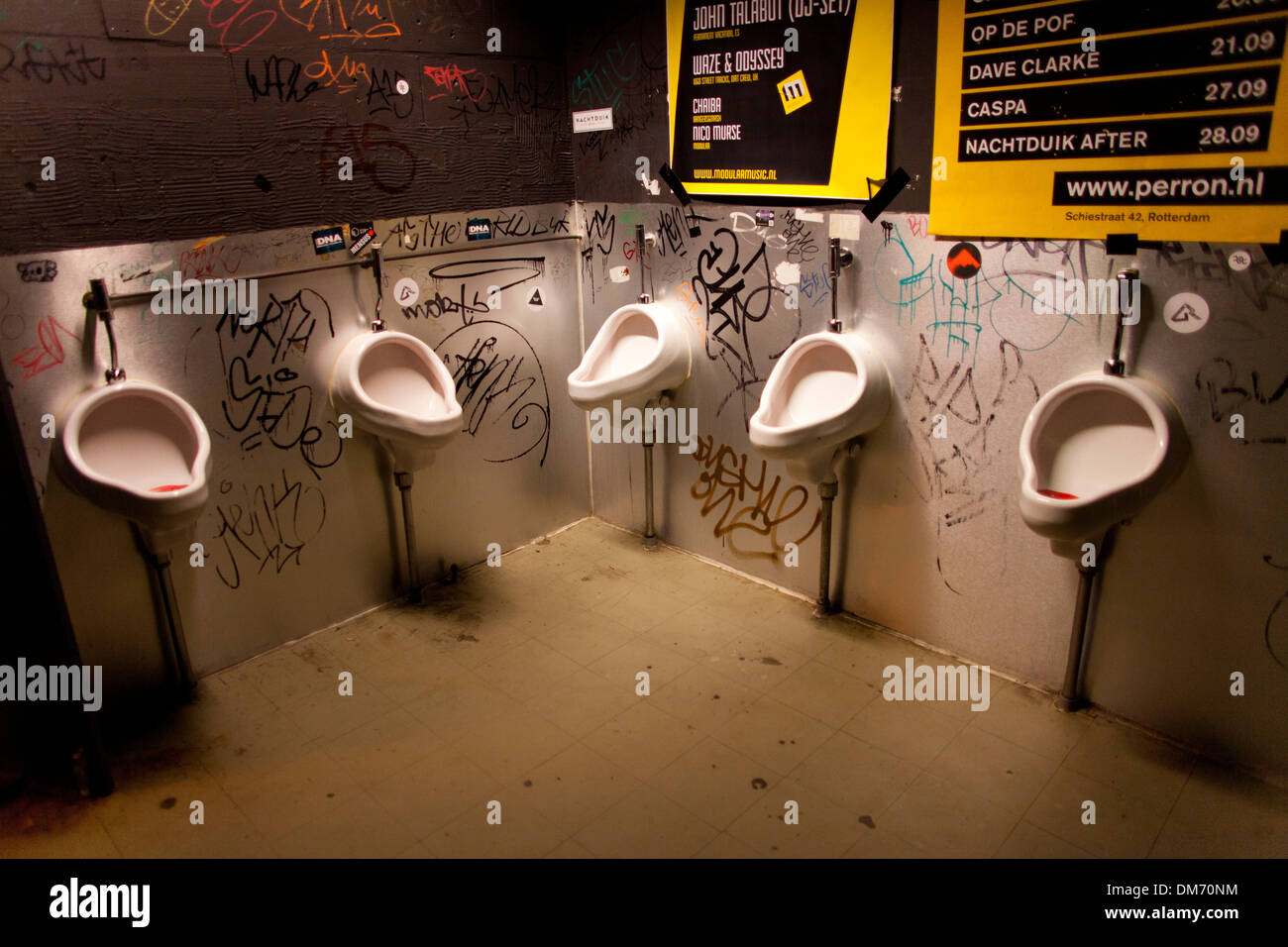 dirty toilet in a club in Holland Stock Photo - Alamy