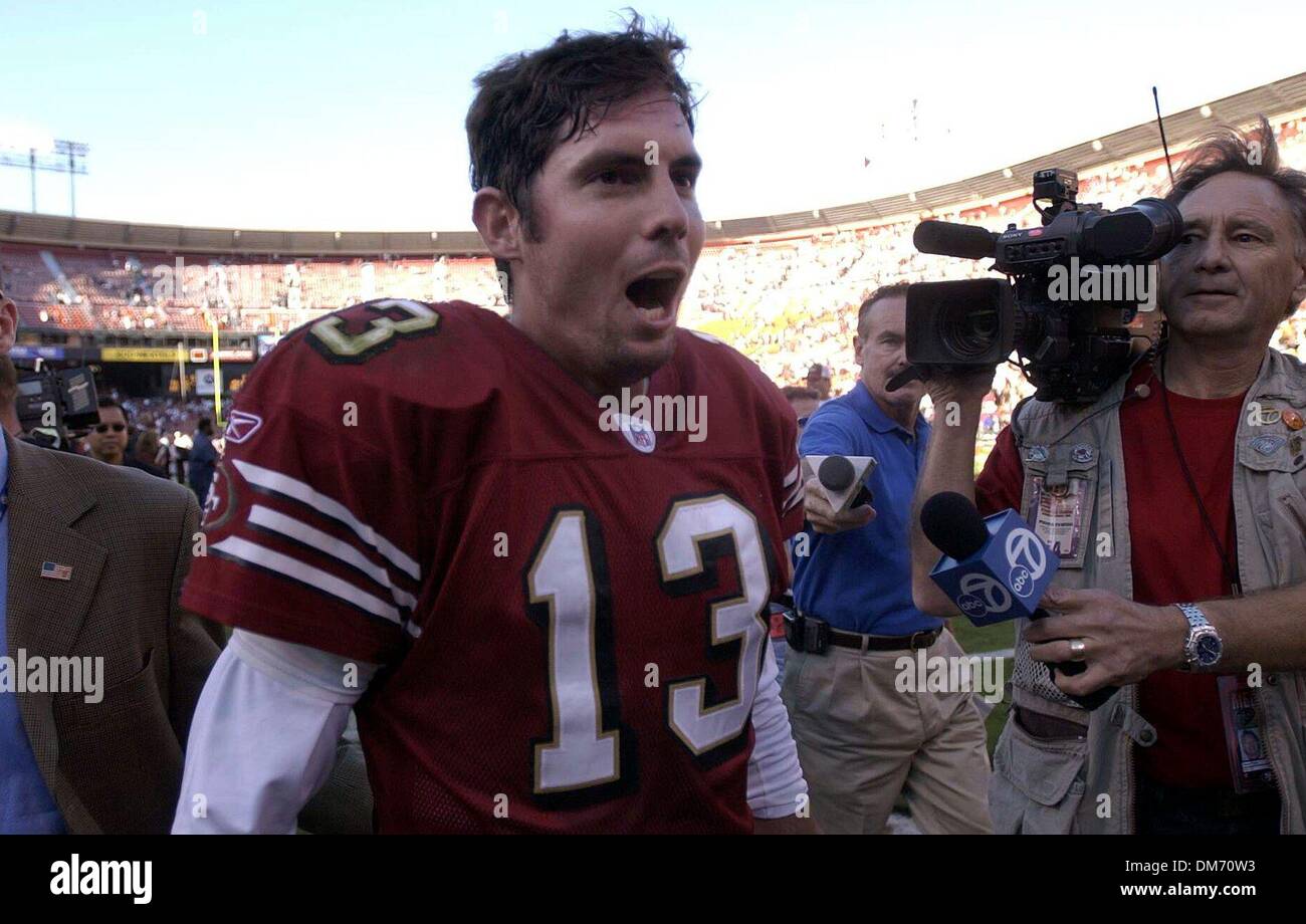 San Francisco 49ers quarterback Tim Rattay yells in celebration after ...