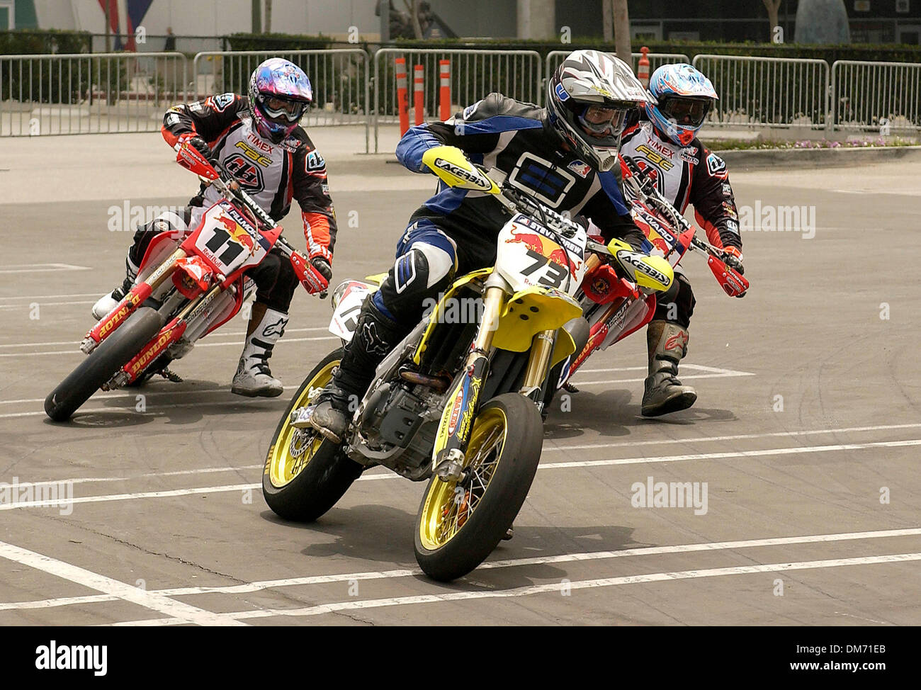 June 15, 2005; Los Angeles, CA, USA; X Games SuperMoto racers, from ...
