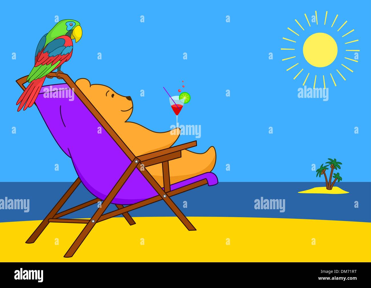 Sitting in the beach Stock Vector Images - Alamy