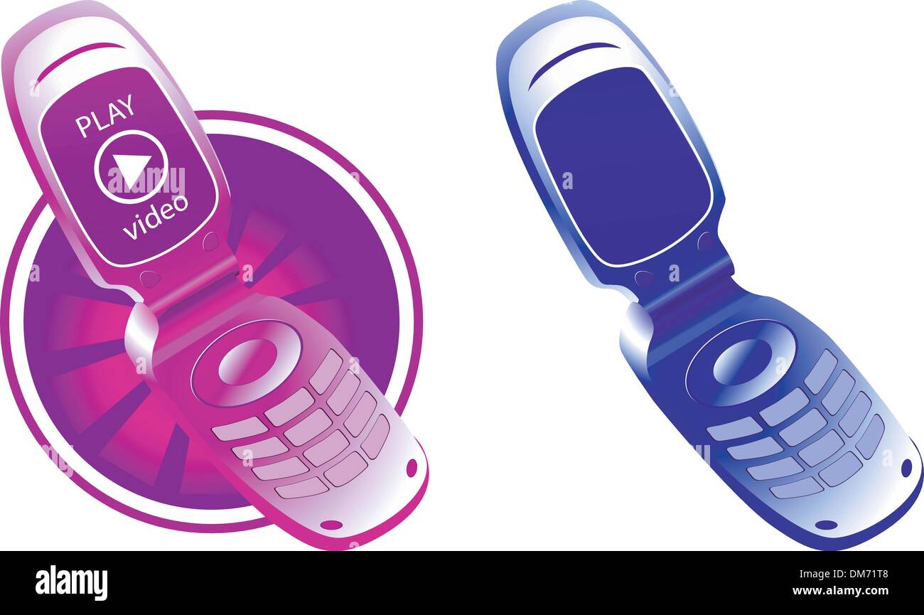 Phone play button Stock Vector Images - Alamy