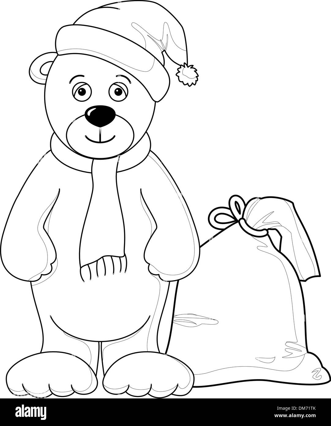 New year teddy bear Black and White Stock Photos & Images - Alamy