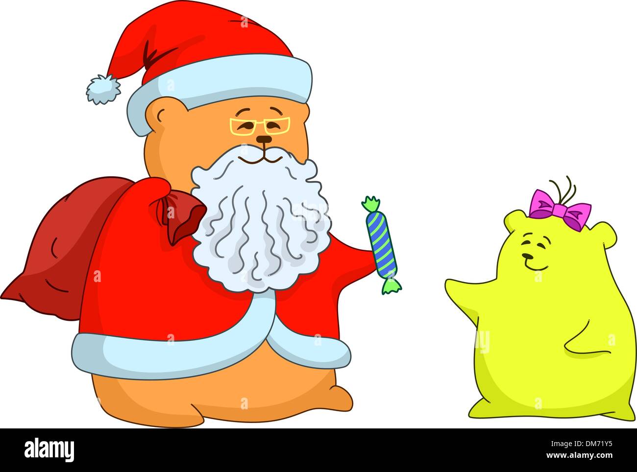 Merry christmas girl in santa Stock Vector Images - Alamy