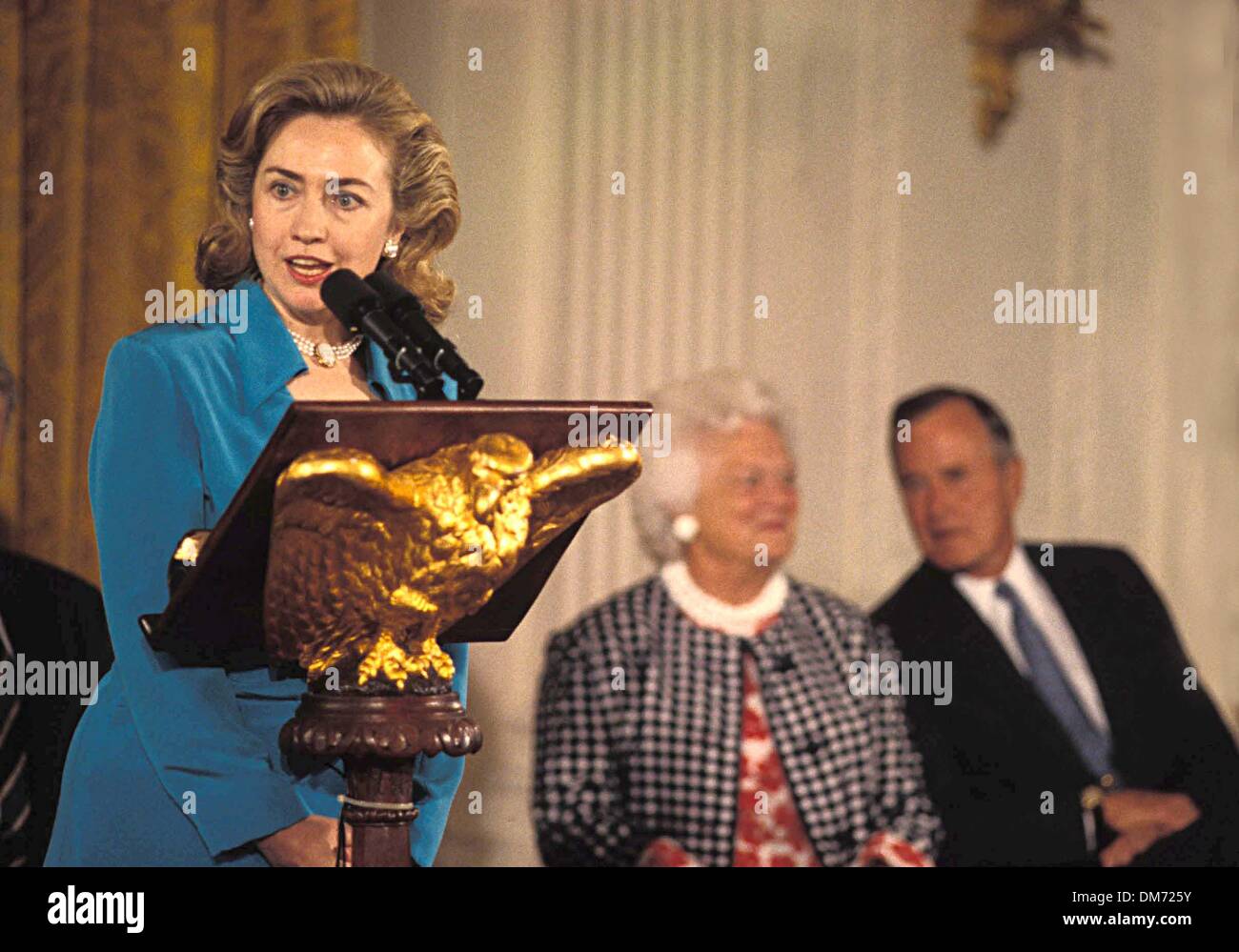 July 18, 1995 - HILLARY CLINTON SPEAKS DURING UNVEILING CEREMONIES OF ...