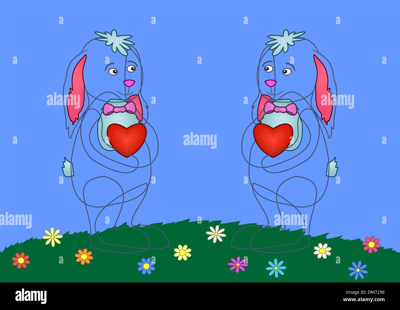 Green rabbits Stock Vector Images - Alamy