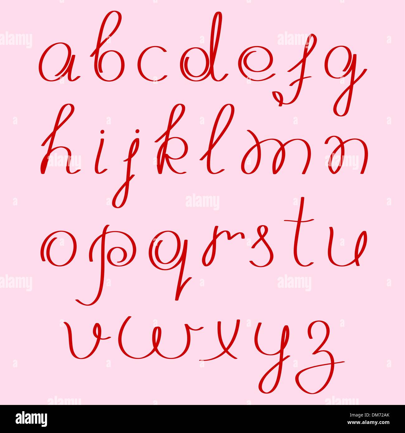 Handwritten alphabet hi-res stock photography and images - Alamy