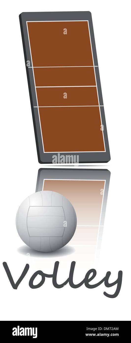 Illustration of a volleyball field and ball Stock Vector Image & Art ...