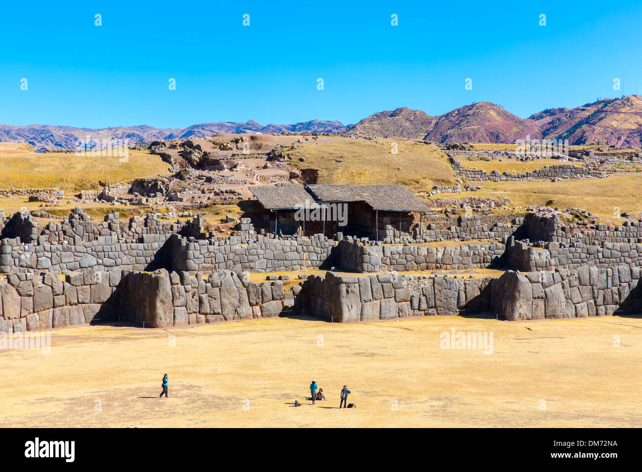 Inca Wall in SAQSAYWAMAN Peru South America. Example of polygonal ...