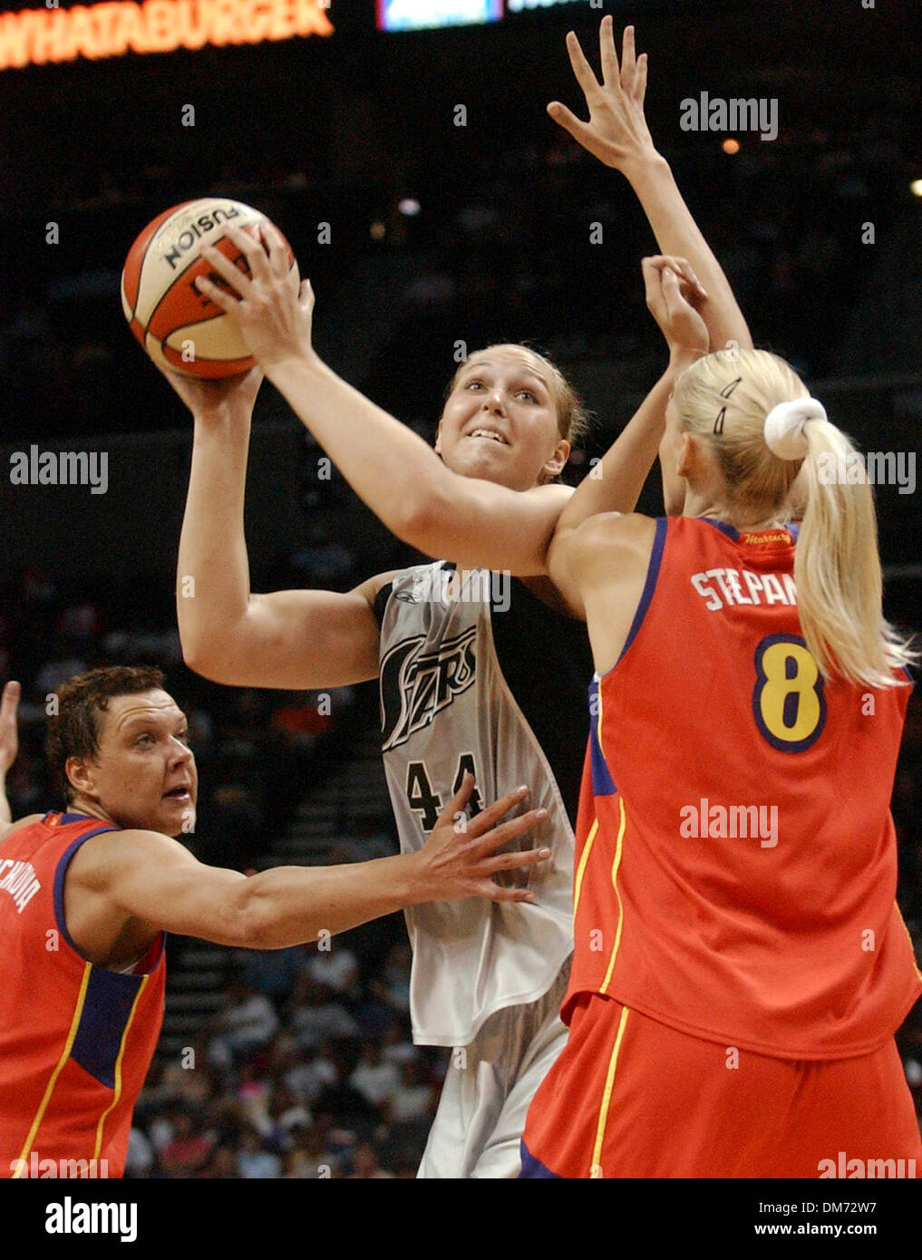 Jul 23, 2005; San Antonio, TX, USA; Silver Stars' Katie Feenstra looks ...