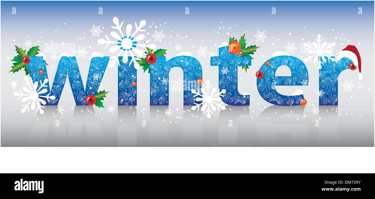Winter Words Clip Art