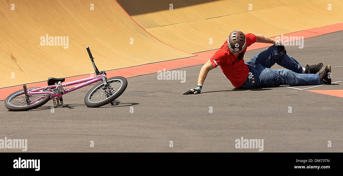 August 5, 2005; Carson, CA, USA; BMX park athlete MORGAN WADE during X ...