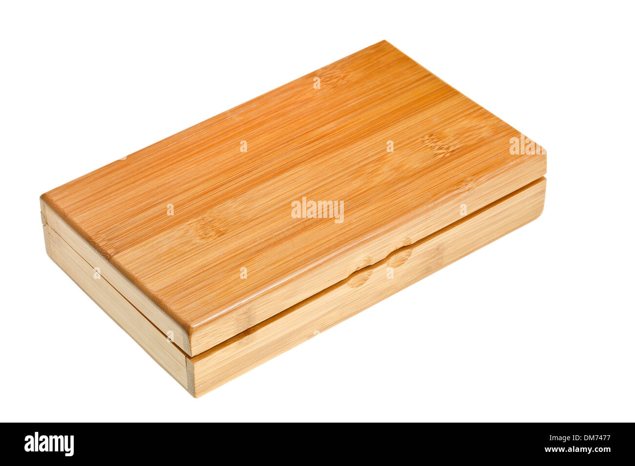 closed wooden bamboo box isolated on white background Stock Photo - Alamy
