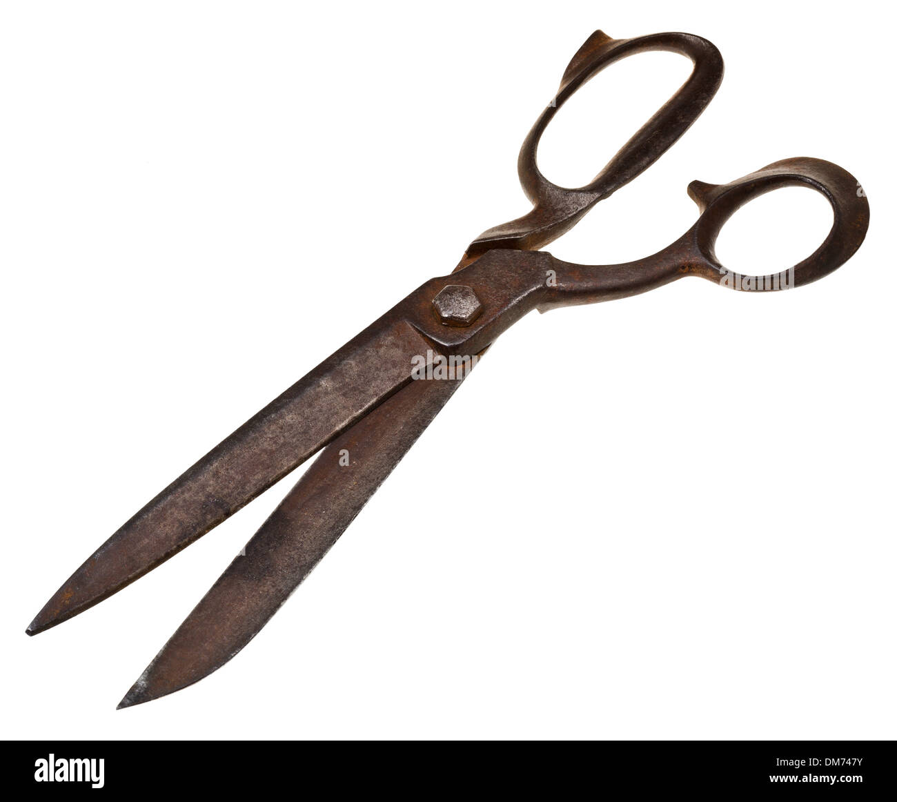 big tailor scissors isolated on white background Stock Photo - Alamy