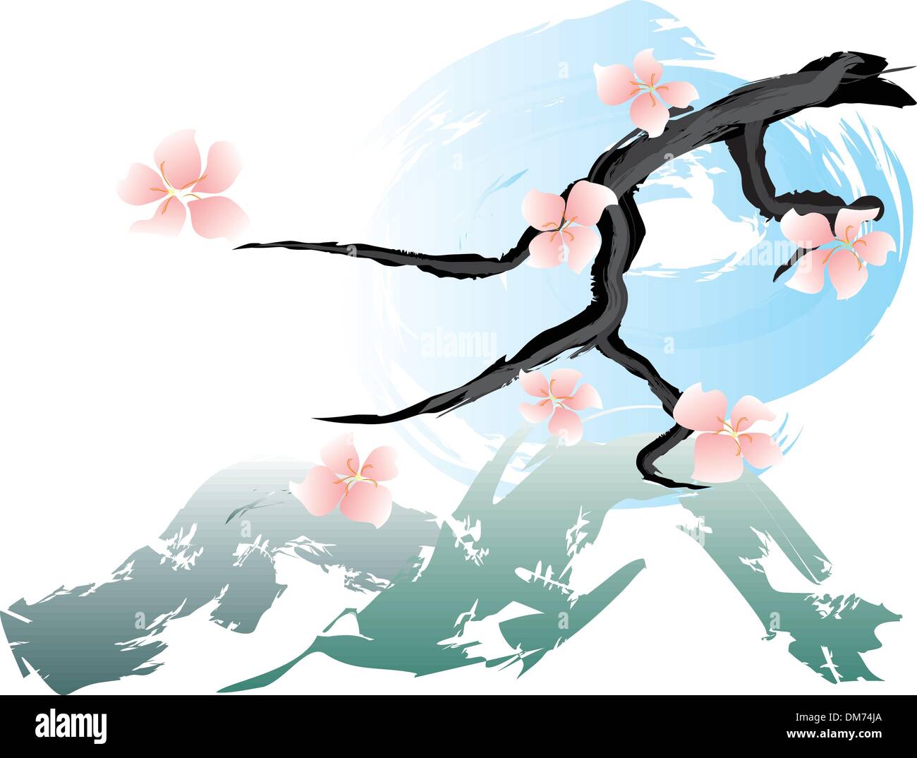 Pink and blue sky Stock Vector Images - Alamy