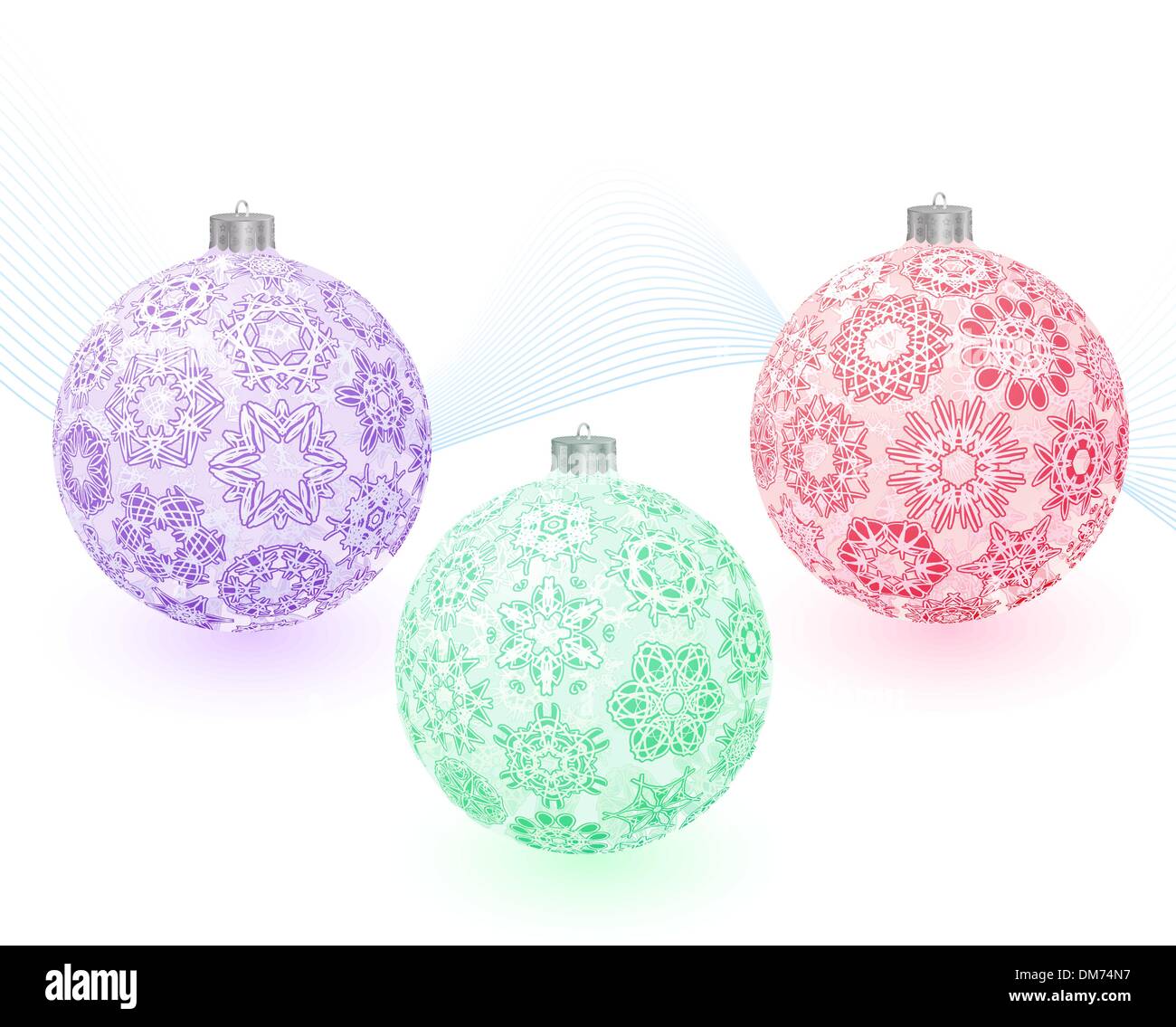 Transparent christmas ball snowflakes Stock Vector Images - Alamy