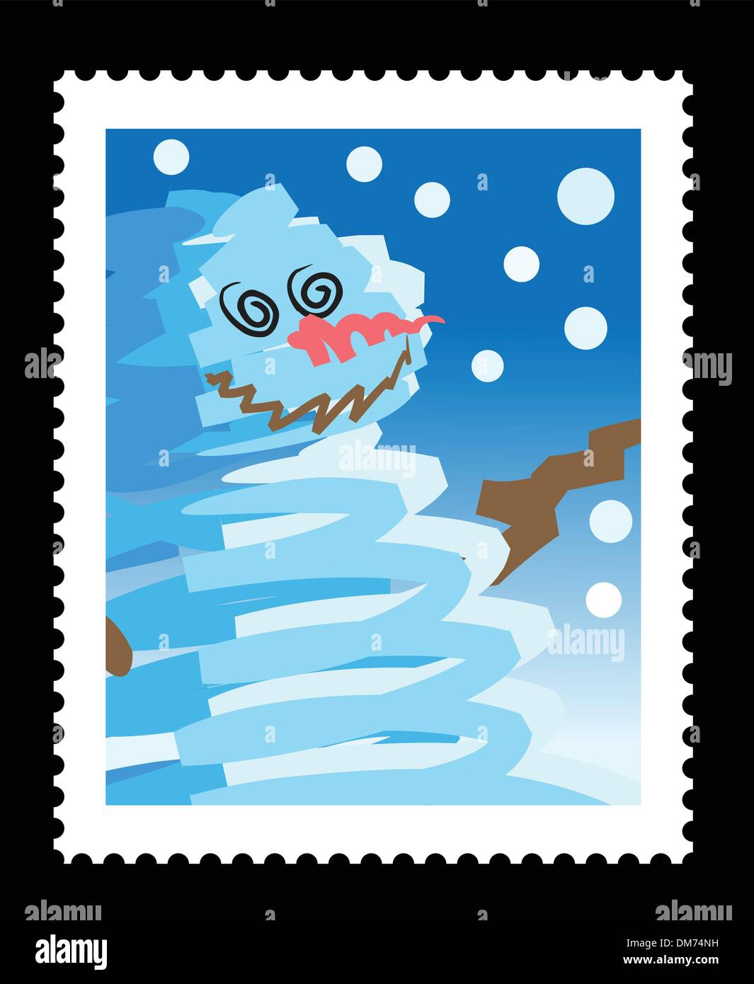 Christmas stamp Stock Vector Images - Alamy