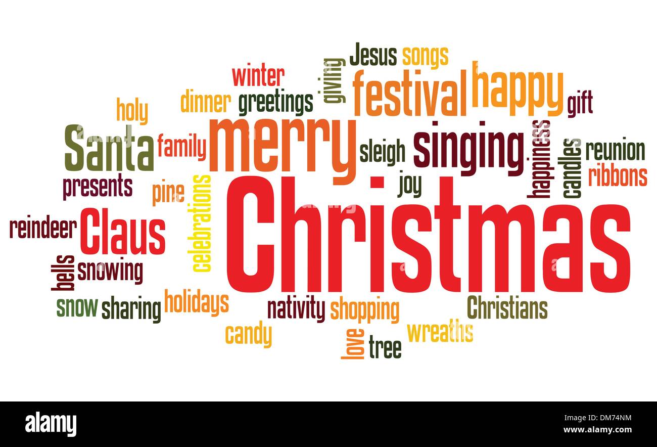 Christmas background word Stock Vector Images - Alamy