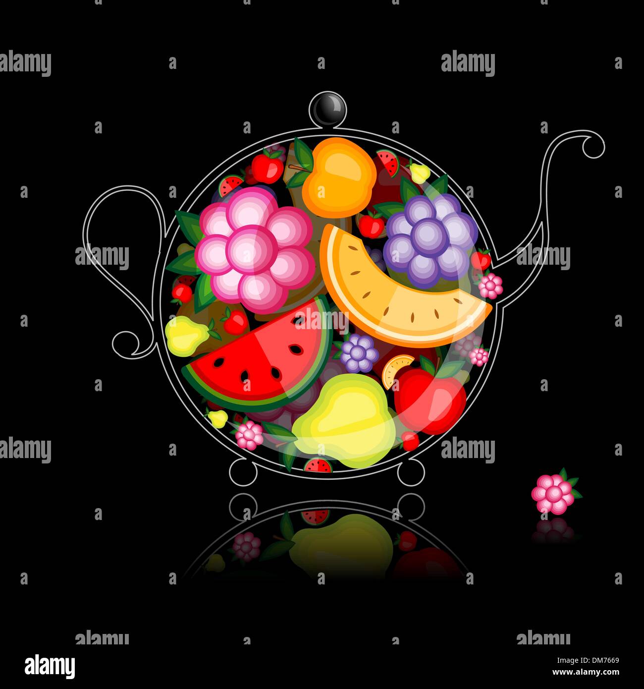 Black tea drink Stock Vector Images - Alamy