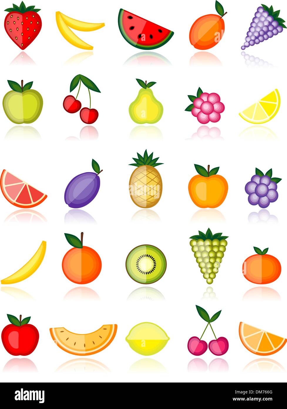 Energy fruits. Vector collection for your design Stock Vector Image ...