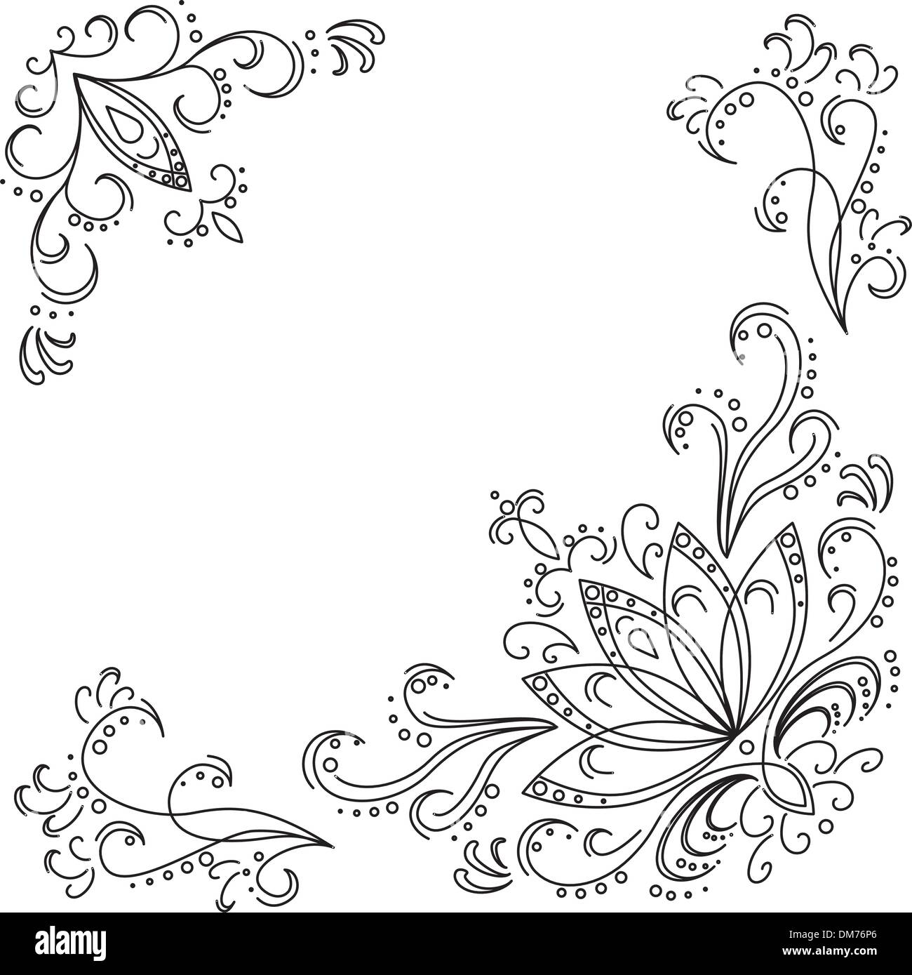 Contour image of leaves Stock Vector Images - Alamy