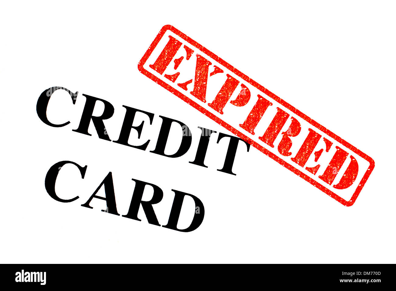 Credit Card document marked as EXPIRED Stock Photo - Alamy