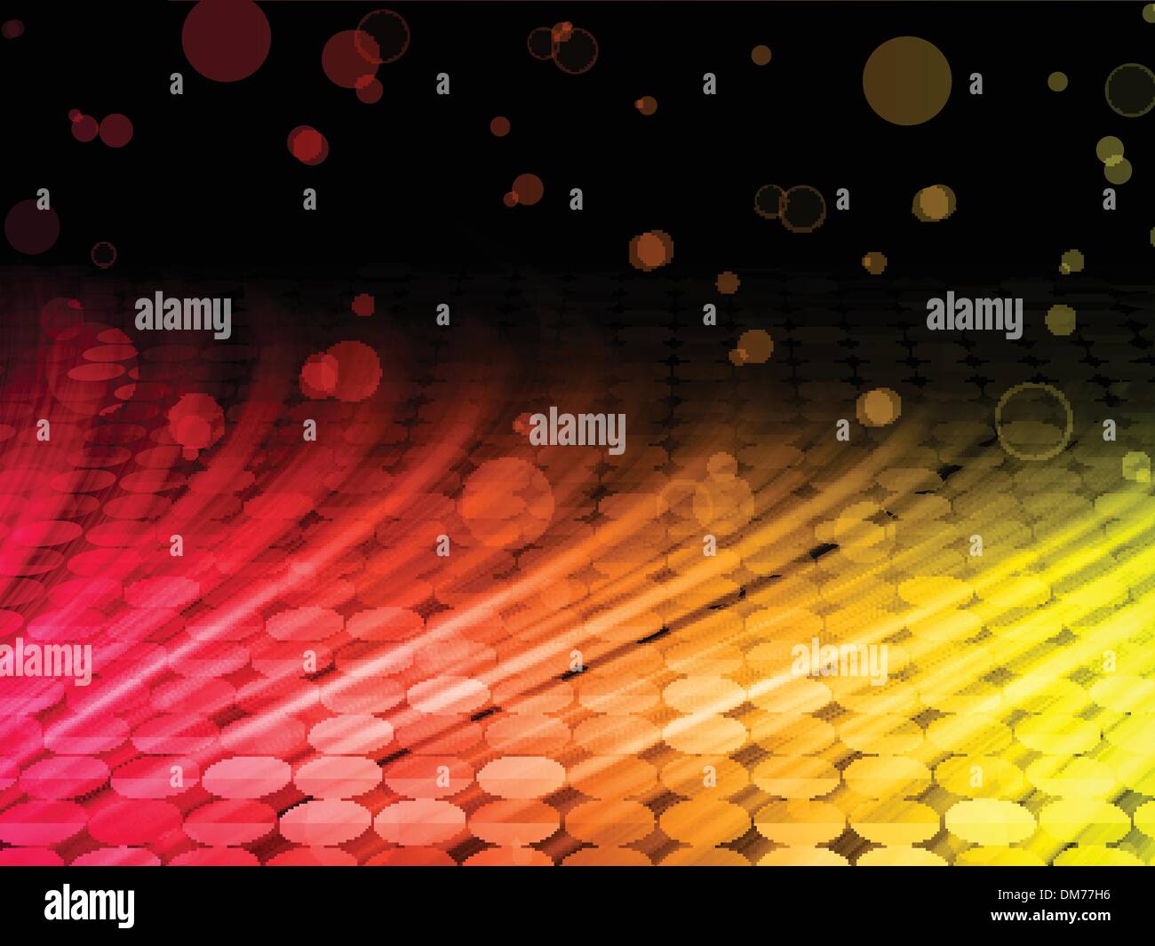 Disco Abstract Colorful Waves on Black Background Stock Vector Image ...