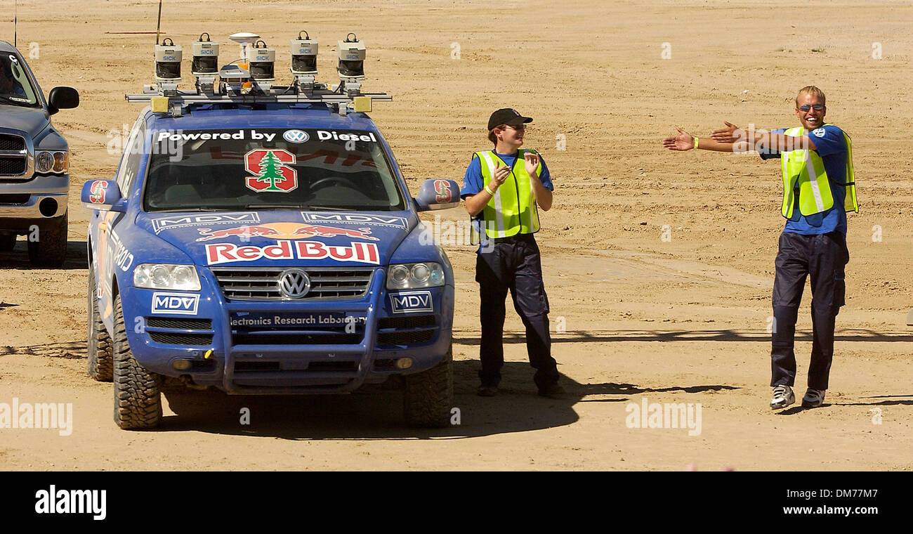 October 8, 2005; Primm, NV, USA; Team members applaud STANLEY, the ...