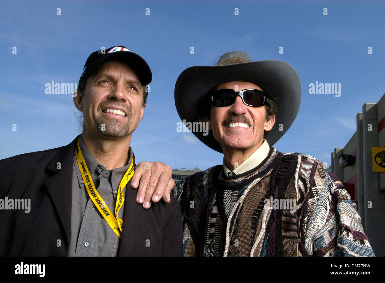 Oct 09, 2005; Atlanta, GA, USA; NASCAR legend Richard Petty with son ...
