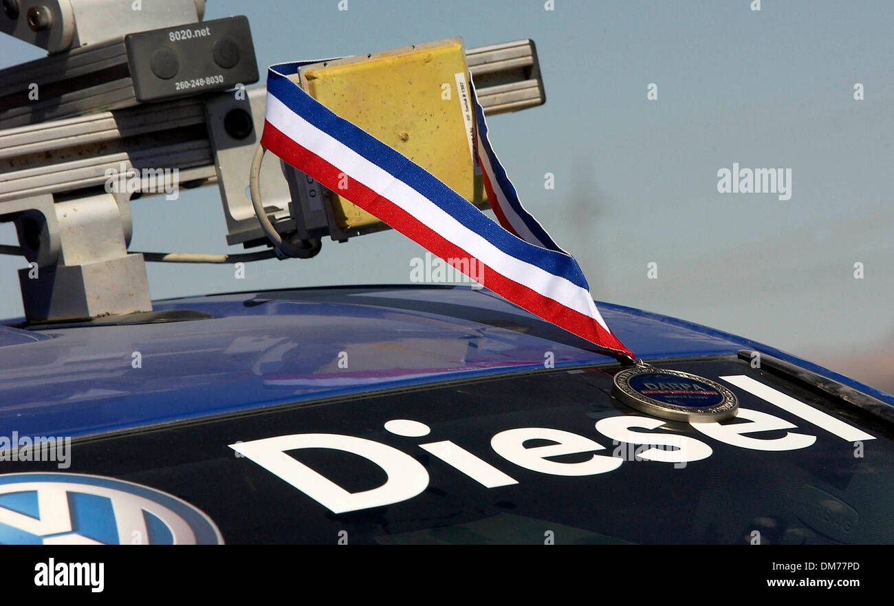 Oct 09, 2005; Primm, NV, USA; Detail of the DRAPA medal hanging from ...