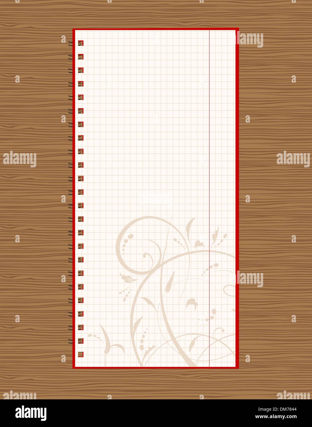 Notebook white background blank Stock Vector Images - Alamy