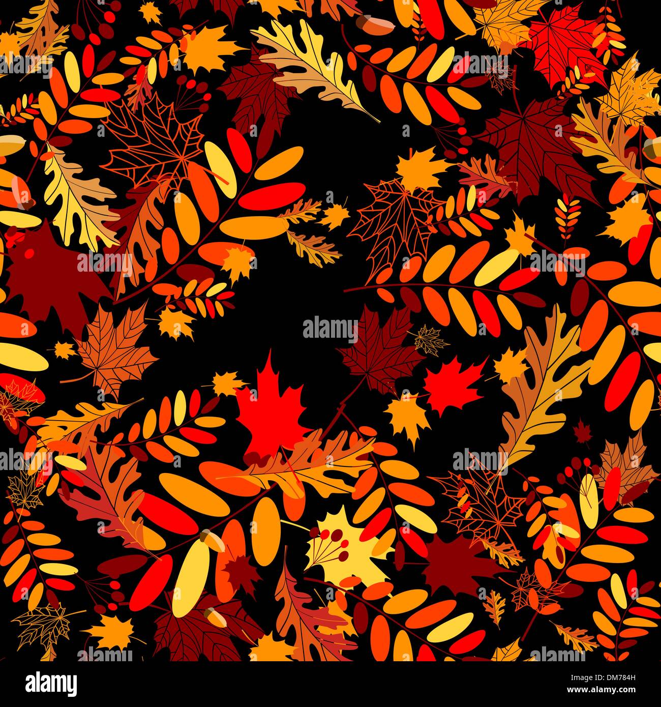 Autumn leaves seamless background for your design Stock Vector Image ...